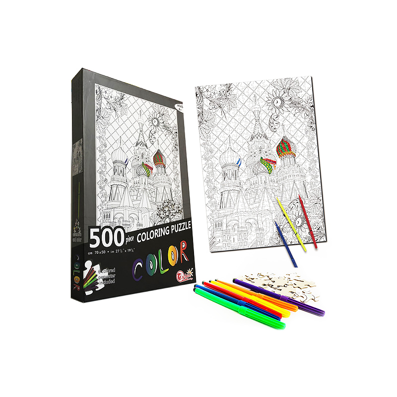 Coloring Puzzle 500pc "Palace" - BEST FOR Life Philosophy