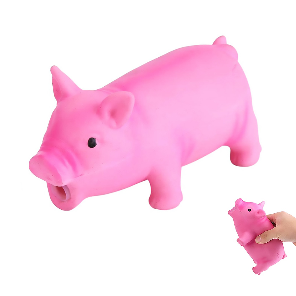 Pink squeaking pig, ca. 22 cm - BEST FOR Life Philosophy