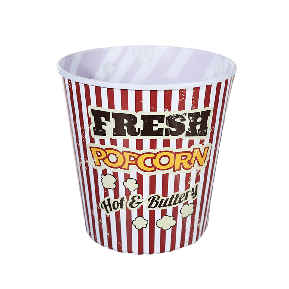 Plastic Popcorn Bucket, Vintage Look, ca. 18 cm - BEST FOR Life Philosophy