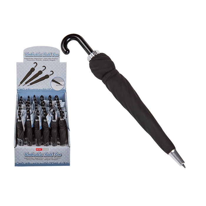 Plastic pen, Umbrella, ca. 15 cm, plastic, 36 pcs. per display - BEST ...