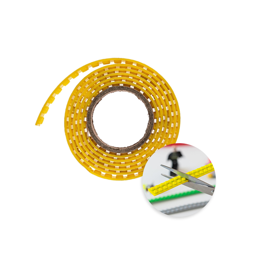 Yellow, flexible building block tape for sticking, 125 x 1.6 cm - BEST ...