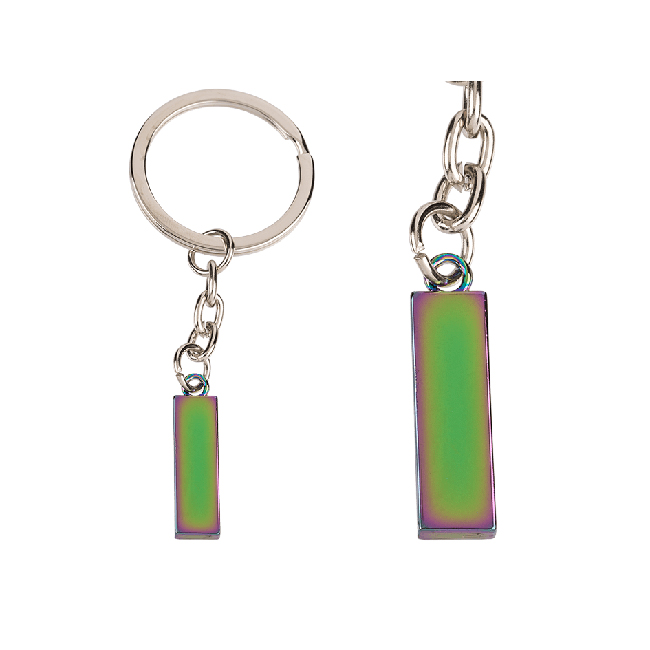 Metal Keychain, Rainbow Letter, letter I - BEST FOR Life Philosophy