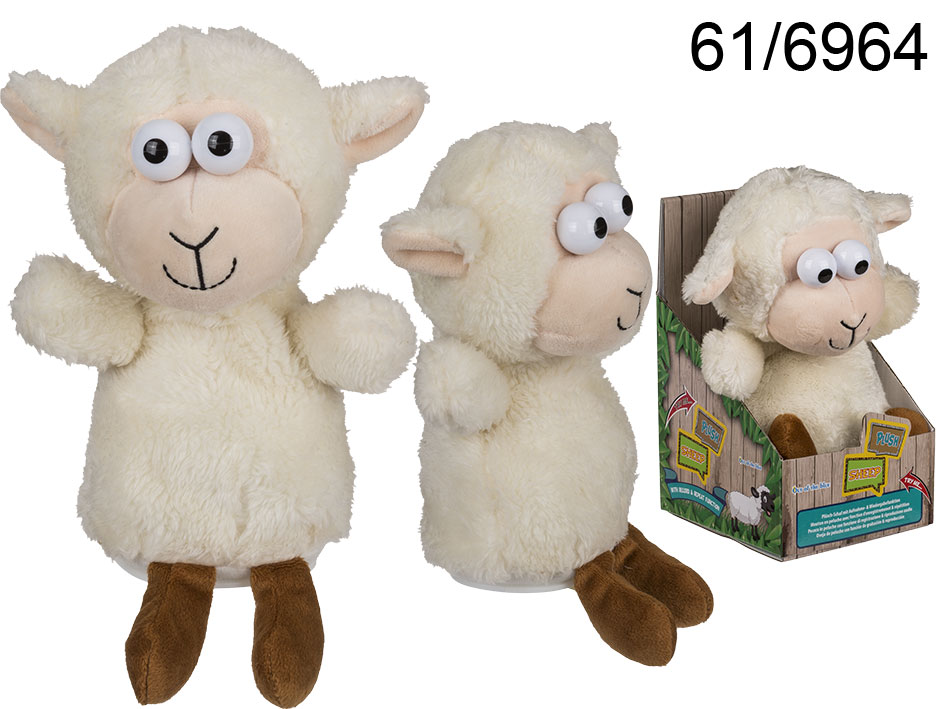 Plush sheep with record & repeat function (incl. batteries) ca. 18 cm ...