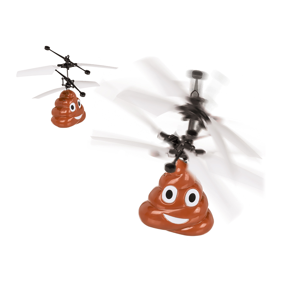 Helicopter ball, Flying Poo, ca. 14, 5 cm, incl. rechargeable battery ...