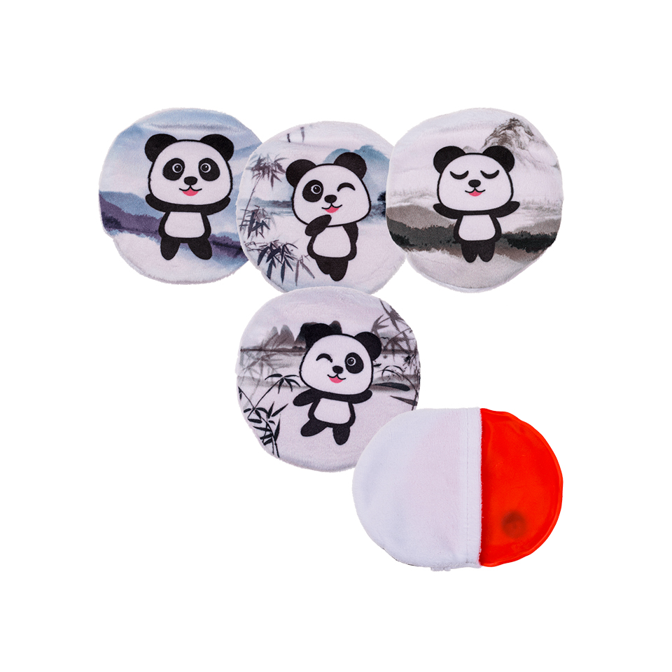Hand warmer, Panda, with fleece cover, ca 11 cm - BEST FOR Life Philosophy