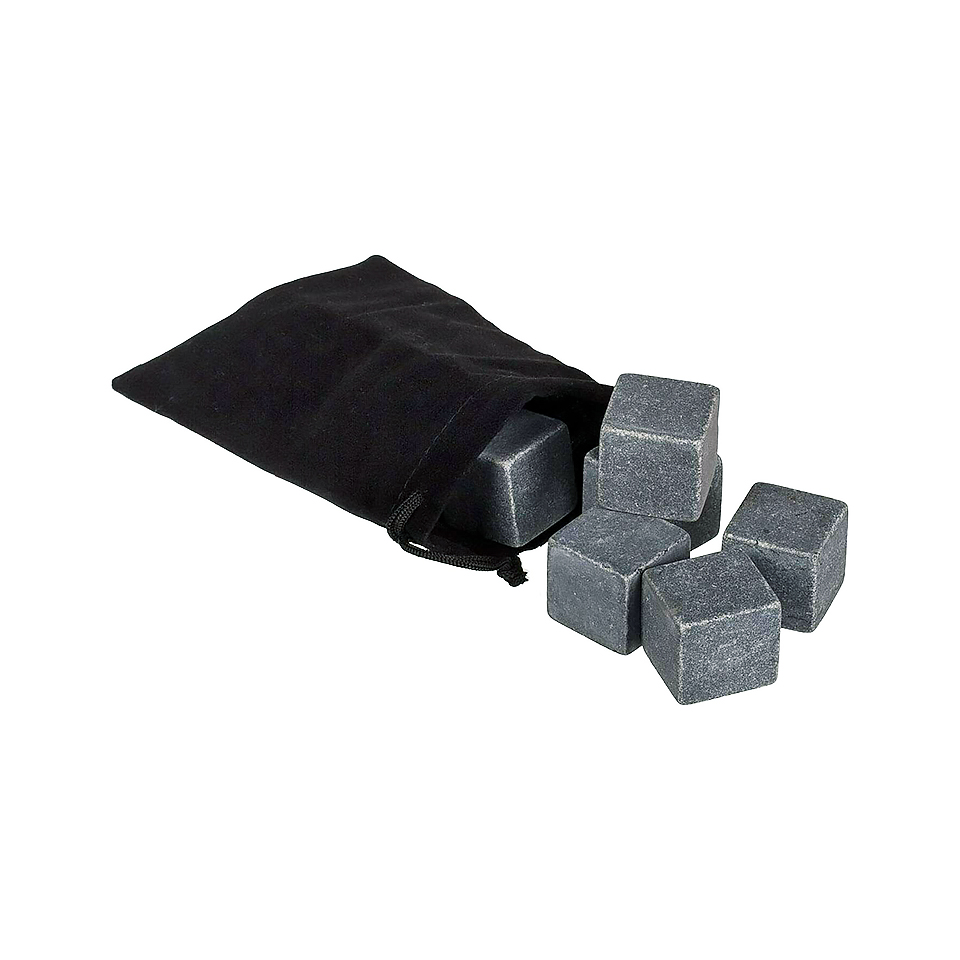 Cooling stones, Whisky Stones, ca. 2, 5 cm, in velvet pouch, set of 6 ...