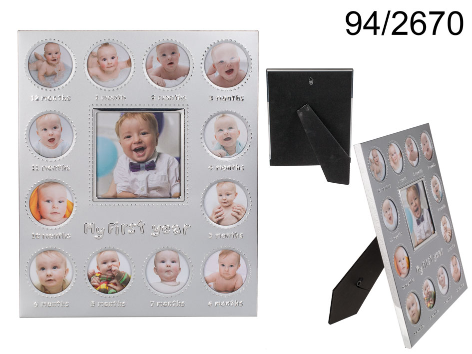 Metal photo frame, My first year, ca. 25 x 30 cm - BEST FOR Life Philosophy