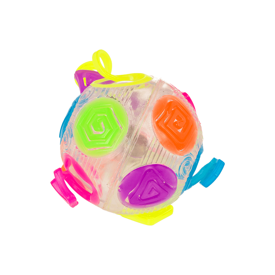 Bouncing ball, Crazy Flashing, Rainbow, ca. 8 cm - BEST FOR Life Philosophy