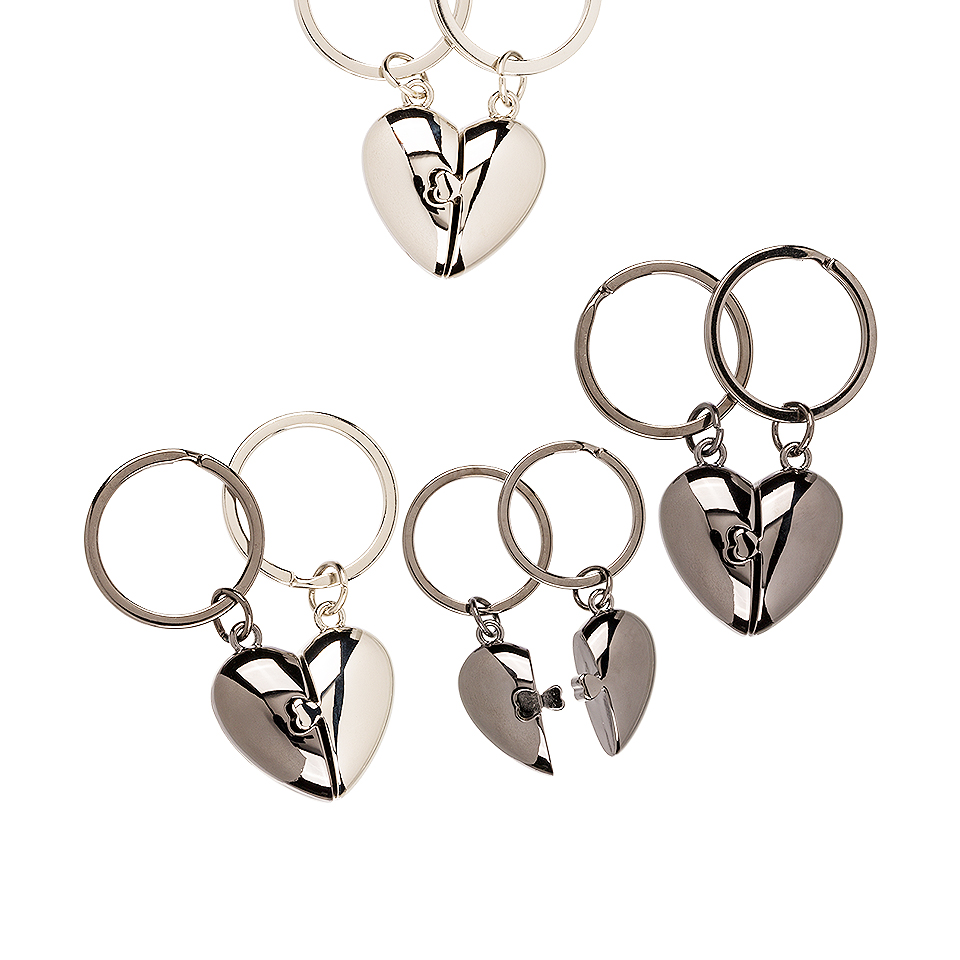 Metal Keychain, Broken Heart, 3 cm - BEST FOR Life Philosophy