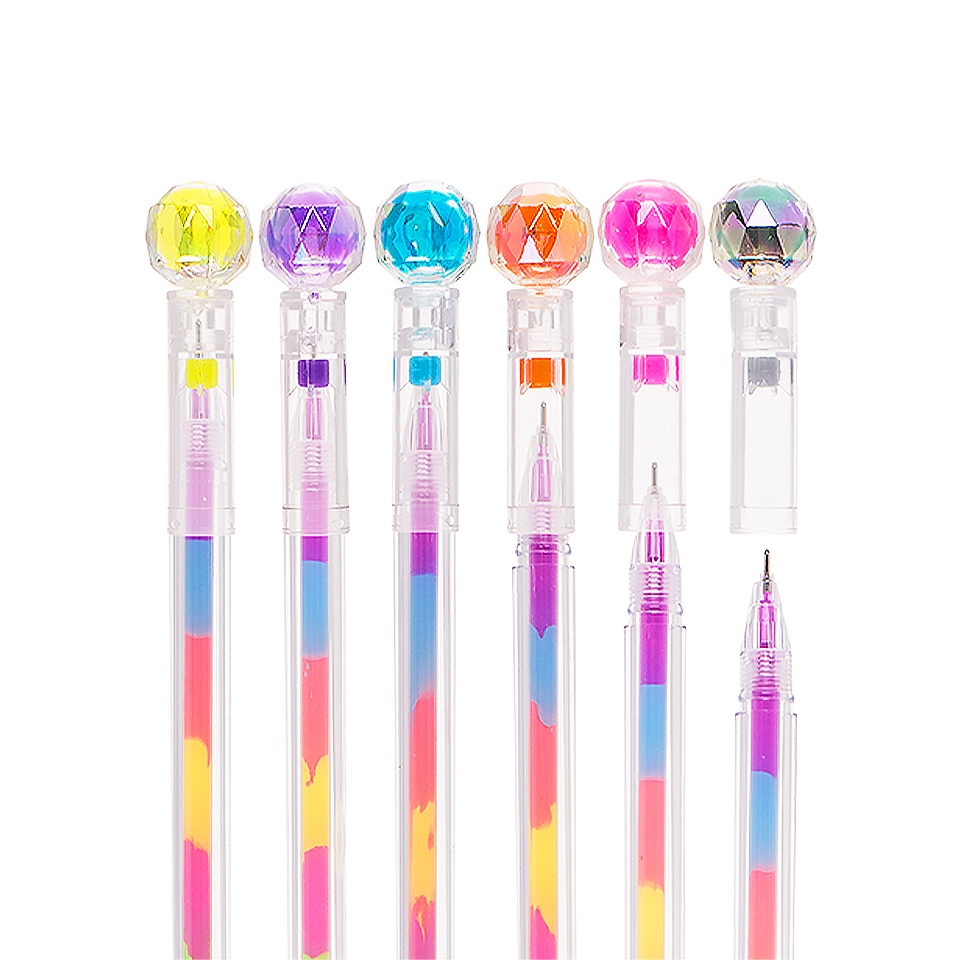 Pen, Rainbow, ca. 17 cm, plastic, 6 ass., 36 pcs. per display - BEST ...