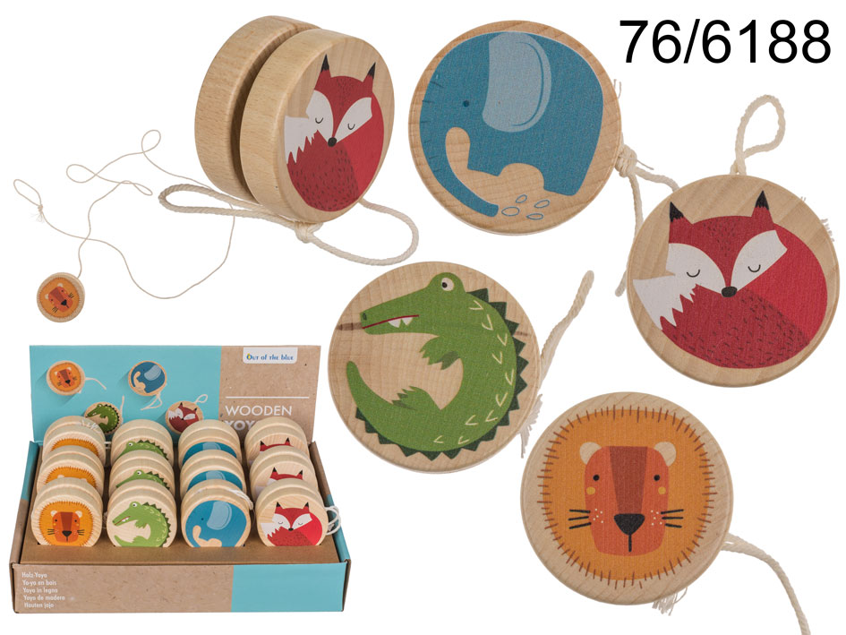Wooden Yoyo, animal ca. 5, 5 x 3 cm - BEST FOR Life Philosophy