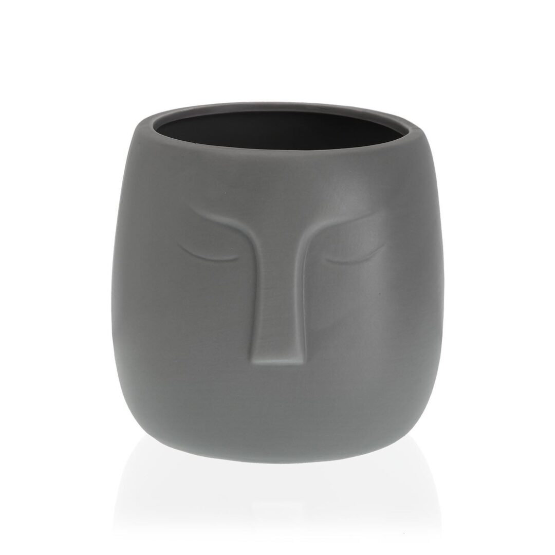 GRAY TIKI CERAMIC FLOWER POT - BEST FOR Life Philosophy