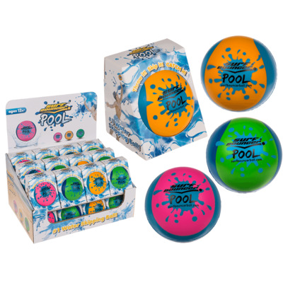 Soft bouncing ball, Surf Bouncer - Pool, 7 cm, 3 colours in PVC box, 24 ...